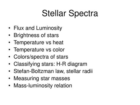 Ppt Stellar Spectra Powerpoint Presentation Free Download Id5283169