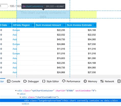 customize the this chart contains no data or this report contains no data messages community