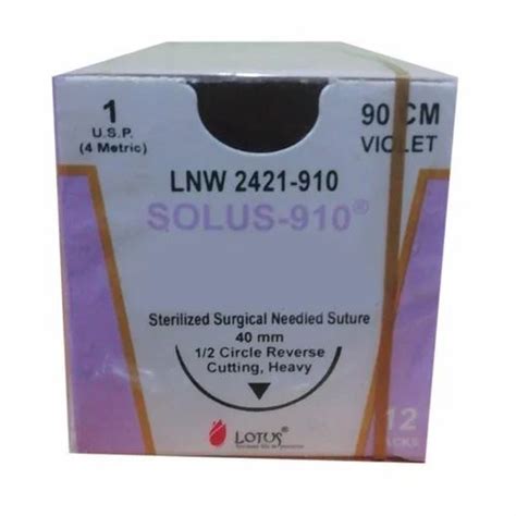 Curved Violet Lnw 2421 910 Sterilized Surgical Needled Suture At ₹ 1700