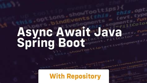 Async Await Java Spring Boot Youtube
