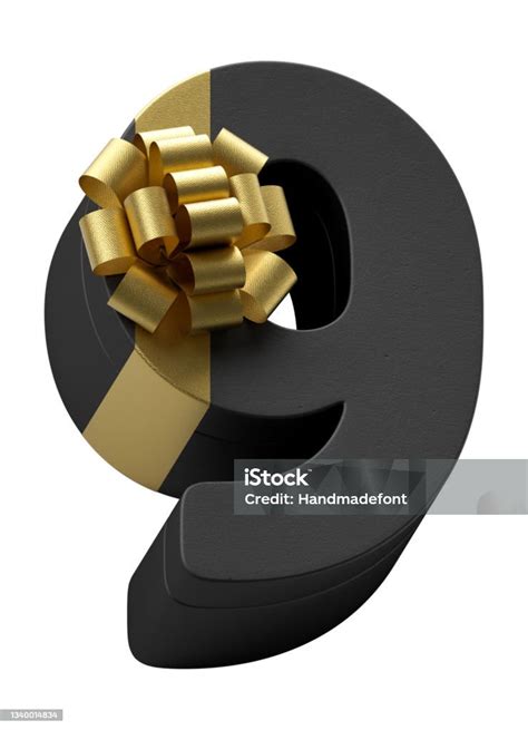 흰색 배경에 고립 된 고급 황금 활어두운 검은 종이에 싸여 알파벳 편지 선물 3d 렌더링 0명에 대한 스톡 사진 및 기타 이미지 Istock