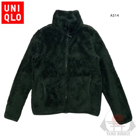 เสื้อแจ็คเก็ต Uniqlo กันหนาว ผ้าฟลีซ Fleece Size M ผญ Shopee Thailand