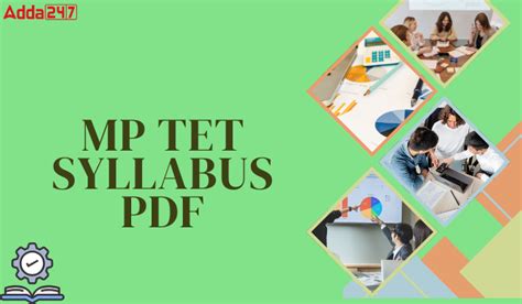MP TET Syllabus Exam Pattern 2025 Download Subject Wise PDF