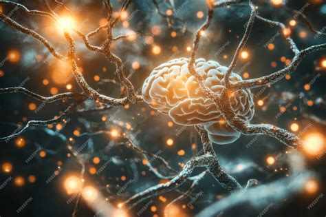Synaptic Transmission Electrical Impulse And Brain Mapping Human Brain Neurons Interacting With