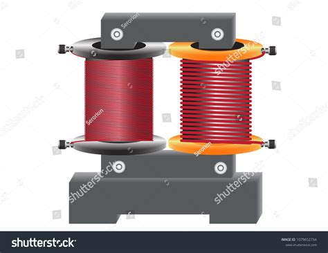 Transformer Instrument Demonstration Experiments Physics Classes Stock Vector Royalty Free