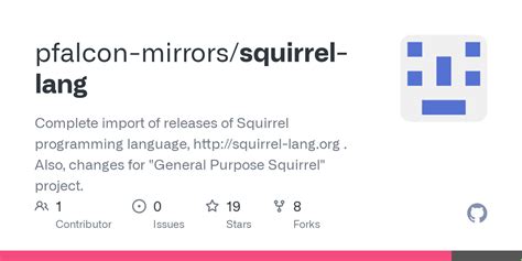 Github Pfalcon Mirrorssquirrel Lang Complete Import Of Releases Of Squirrel Programming