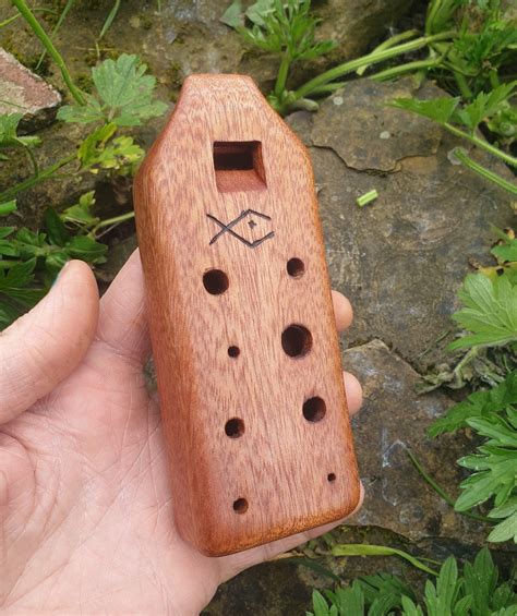 Wooden Alto Inline Ocarina Flute In C Handmade In Uk Etsy