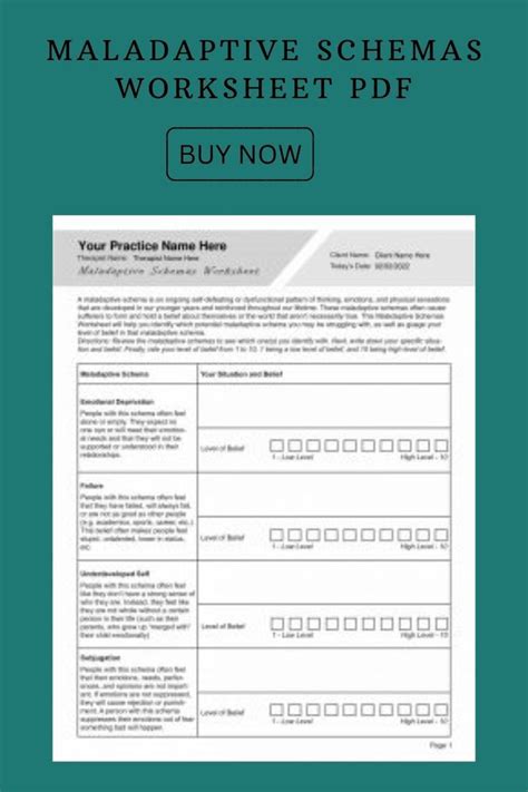 Maladaptive Schemas Worksheet Editable Fillable Printable Pdf Free Schedule And Planner Printable