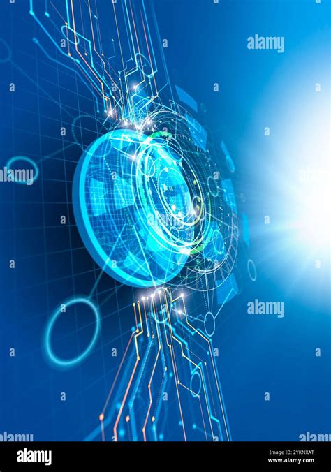 Circular GUI Operation Panel For Centralised Control Stock Photo Alamy