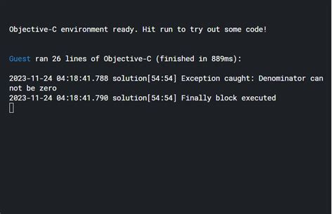 Exception Handling In Objective C Geeksforgeeks