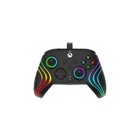 Pdp Afterglow Wave Wired Controller For Xbox Series X S Black With Rgb Lights Geewiz