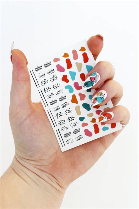 Modern Art Waterslide Nail Decals Art Nail Decals Nail Art Etsy