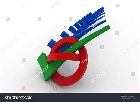 D Rendering Check Marks Prohibition Sign Stock Illustration Shutterstock