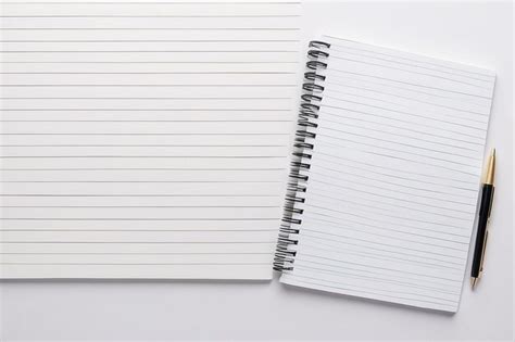 Premium Photo Notebook Margin Background With Copy Space