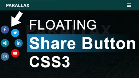 Floating Share Button Hover Effect Invention Tricks