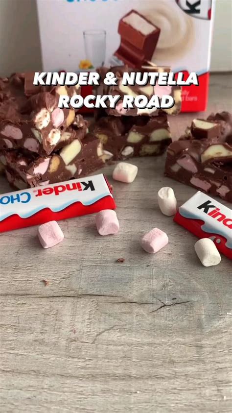 5 Ingredient Kinder And Nutella Rocky Road