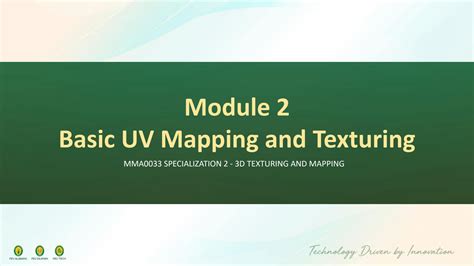 SOLUTION Module Basic Uv Mapping And Texturing Copy Studypool