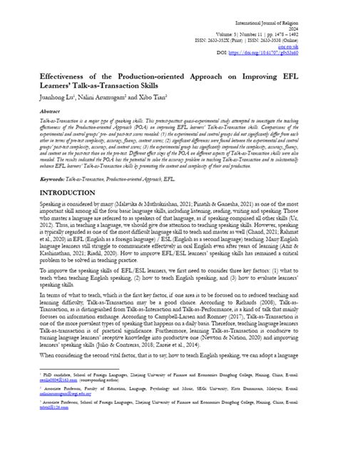 Effectivenessoftheproduction Orientedapproach Pdf