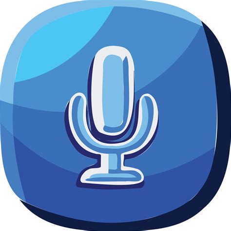 Audio Recording Vector Blue Microphone Symbol Icon 13436800 Vector Art At Vecteezy