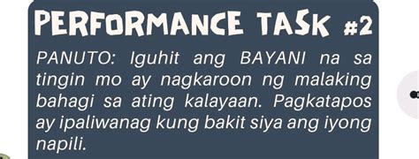 PERFORMANCE TASK PANUTO Iguhit Ang BAYANI StudyX