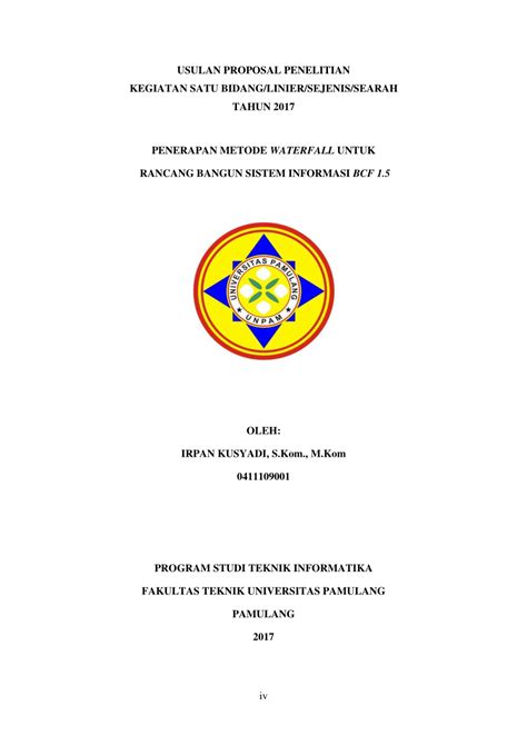 Pdf Penerapan Metode Waterfall Untuk Sistem Informasi Bcf 1 5