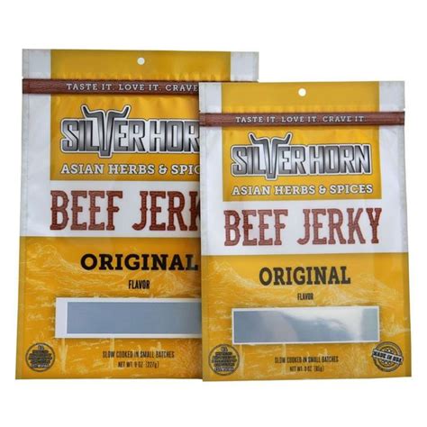 China Best Beef Jerky Bag Glassy Three Side Seal Pouch With Zipper