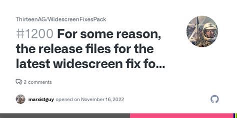 For Some Reason The Release Files For The Latest Widescreen Fix For Carbon On The Github Page