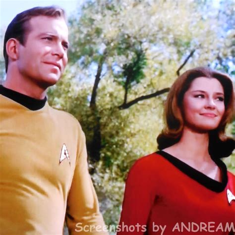 Capt Kirk And Yeoman Barrows Arrive On The Planet In Shore Leave