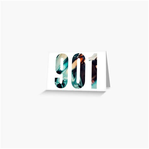 901 Area Code Zip Code Location Blue Yellow Greeting Card By Wa Ka Ne Redbubble