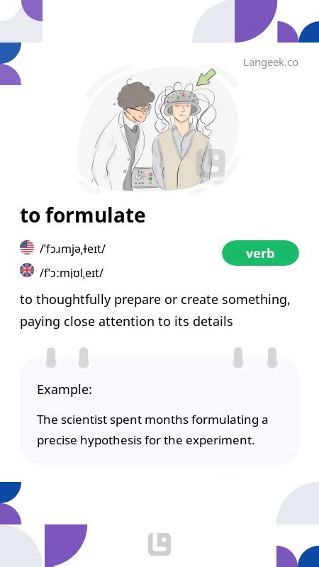 Definition And Meaning Of Formulate Picture Dictionary