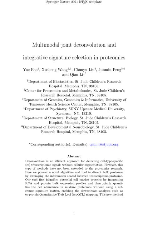 pdf multimodal joint deconvolution and integrative signature