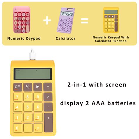 Jomaa Bluetooth Keyboard Numeric Keypad With Calcilator Function