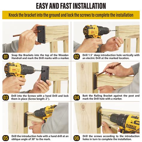 Epcee 40pcs Adc 12 Aluminum Deck Railing Bracket Deck Railing Connectors For 2x4