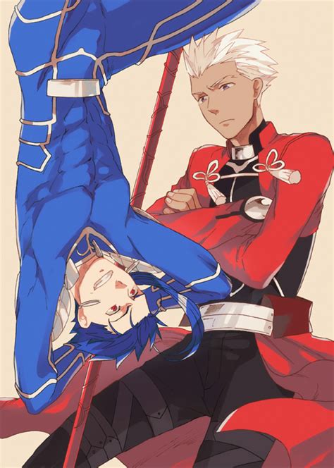 Cu Chulainn Archer And Cu Chulainn Fate And More Drawn By Bnsn Danbooru