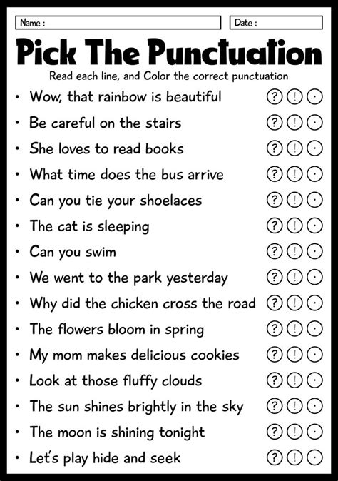 18 Punctuation Worksheets For Grade 1 In 2025 Punctuation Worksheets