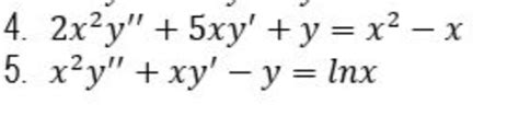 solved solve the following cauchy euler solve