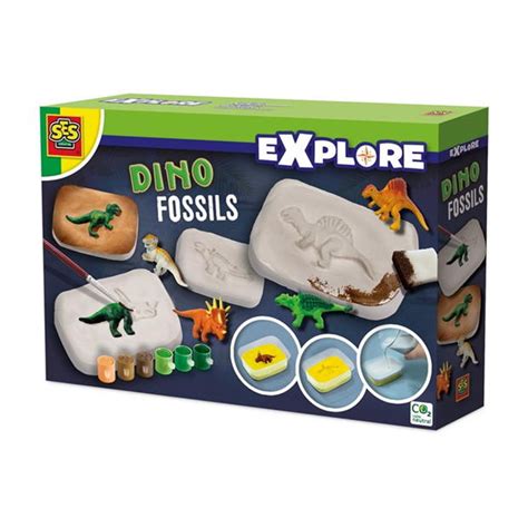 SES Creative Dino Fossils Plaster Casting Craft Kit Toytastic