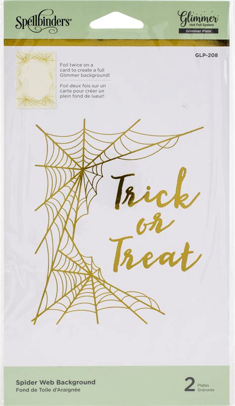 Spellbinders Glimmer Backgrounds Hot Foil Plate Spider Web Background 813233047854