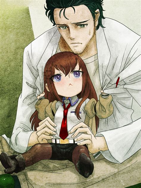 Makise Kurisu And Okabe Rintarou Science Adventure And 1 More Drawn