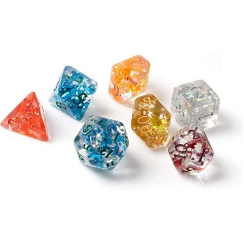 Sirius Dice Sirius Cancer Awareness D20 Semi Translucent 8pc Dice Set