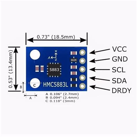Hmc5883l Arduino 3 Eksen Pusula Sensörü Gy 273 Komponentci