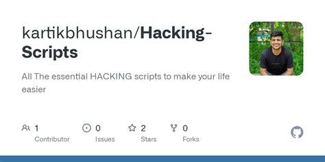Github Kartikbhushanhacking Scripts All The Essential Hacking Scripts To Make Your Life Easier