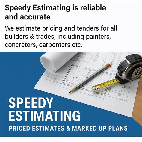 Local Building Estimator Speedy Estimating Builders Estimating And Bill Of Quantities Boq