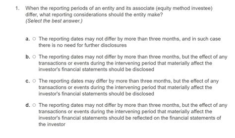 1 When The Reporting Periods Of An Entity Studyx