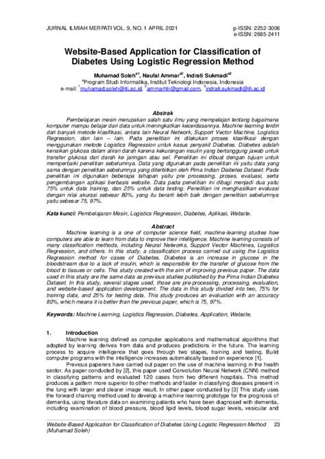 pdf website based application for classification of diabetes using