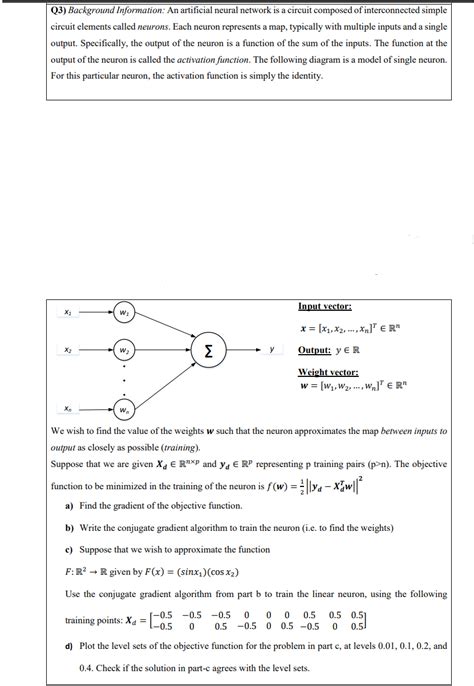 Solved Q Background Information An Artificial Neural Chegg Com