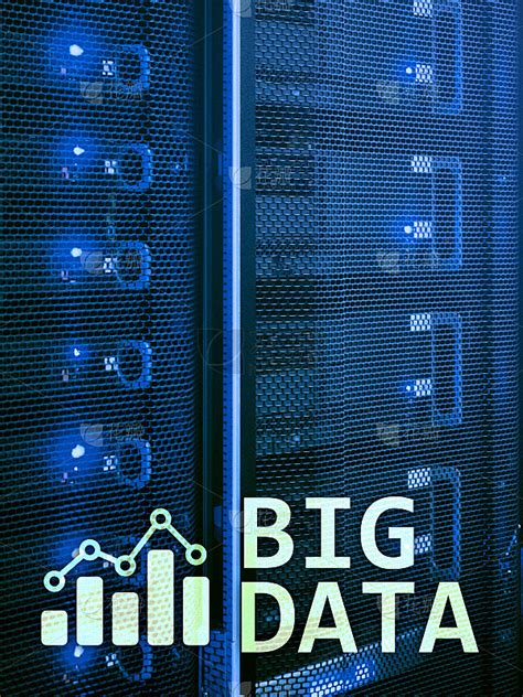 大数据分析服务器。互联网和技术。