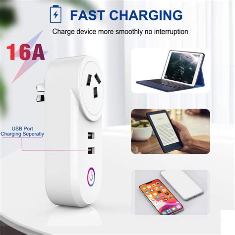 Smart Plug USB Port Smart Socket WiFi Smart Outlet App Control Timing Function Voice Control