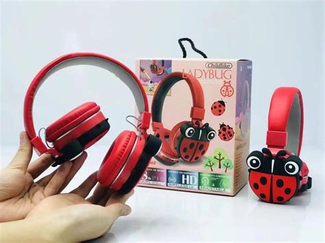 Дитячі бездротові Bluetooth навушники Божа Корівка модель Ah 806f купити в інтернет магазині