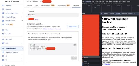 Got 403 When Adding Worker Env Cloudflare Developers